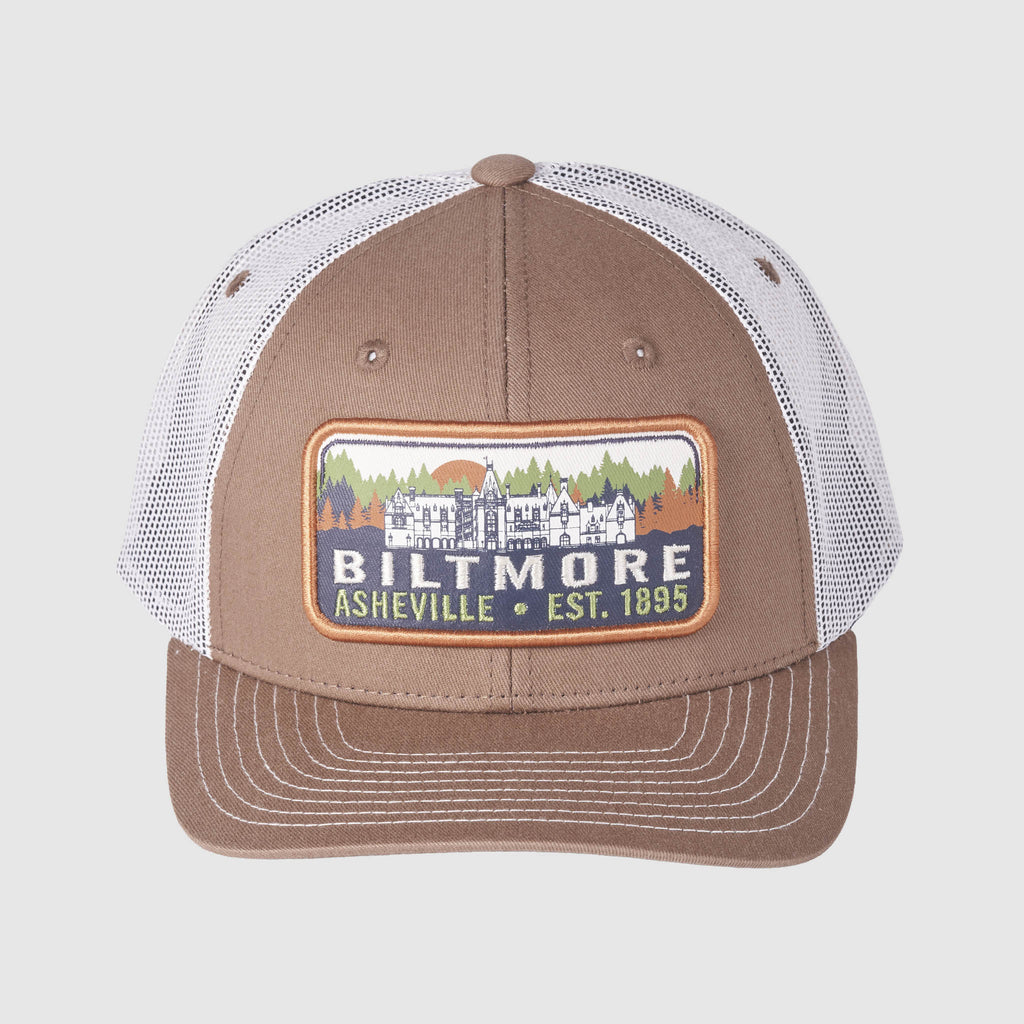 Biltmore Fall Badge Hat – Coffee, White – Biltmore Shop